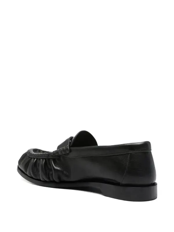 Saint Laurent Le Loafer Logo-plaque Leather Loafers