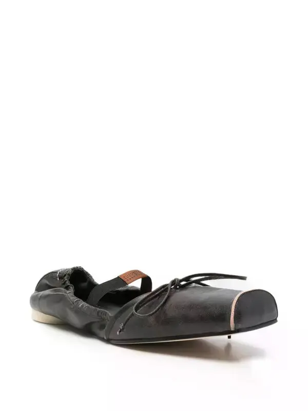 MAISON MARGIELA Square-toe Leather Ballet Flats