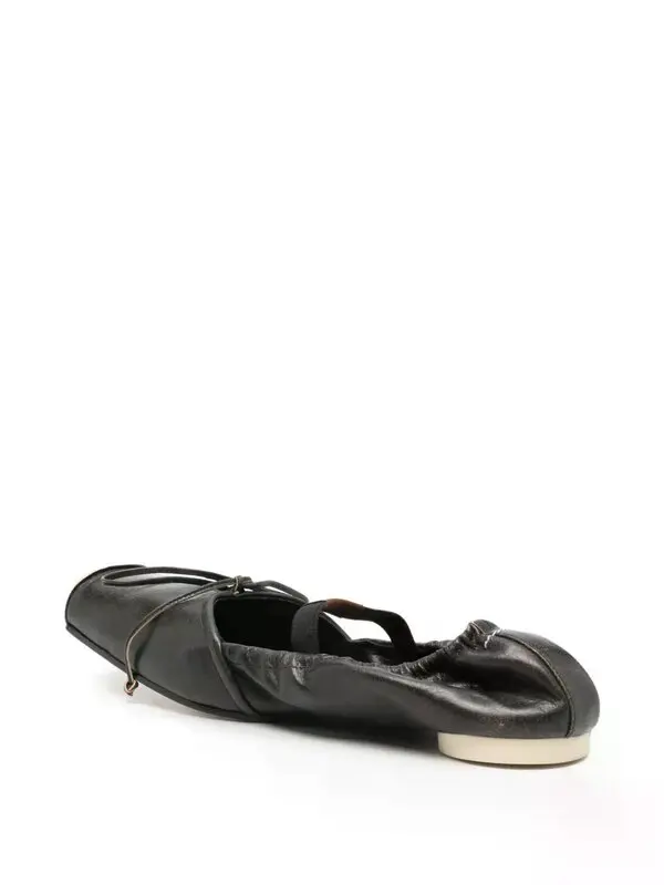 MAISON MARGIELA Square-toe Leather Ballet Flats