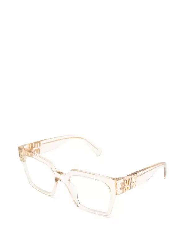 Miu Miu Logo-plaque Square-frame Glasses