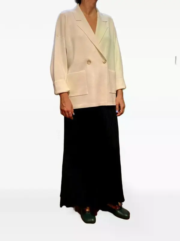 GRAN SASSO Double-breasted Knit Blazer