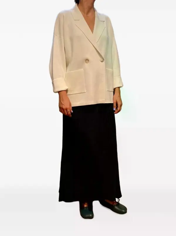 GRAN SASSO Double-breasted Knit Blazer