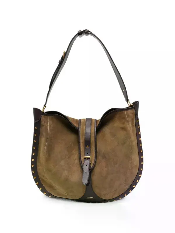 Isabel Marant Étoile Oskan Hobo Stud-embellished Shoulder Bag - Brown