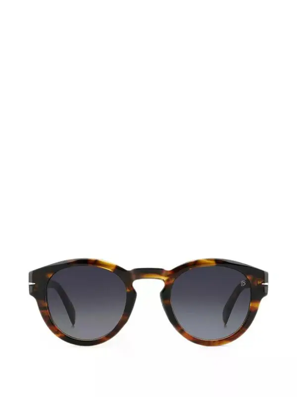 DB EYEWEAR BY DAVID BECKHAM Round-frame Tortoiseshell-effect Sunglasses - Brown