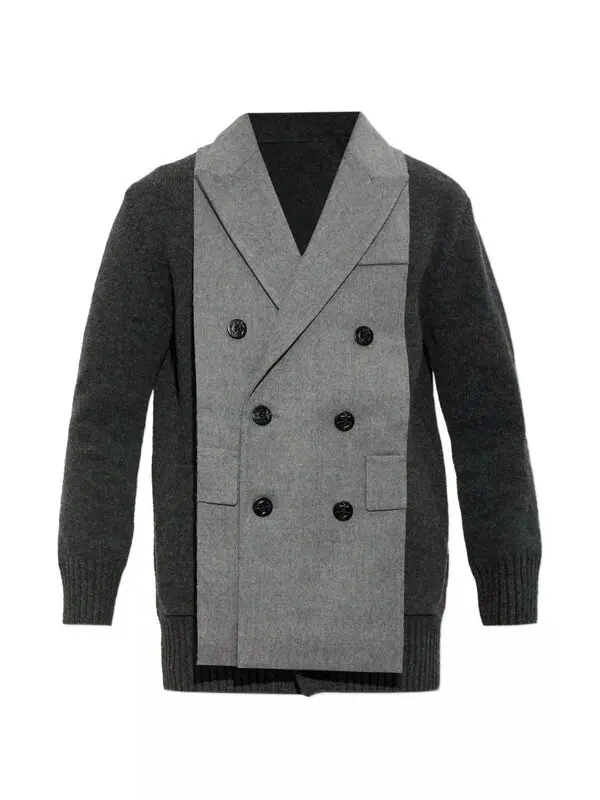 Sacai Double-breasted Panel Cardigan
