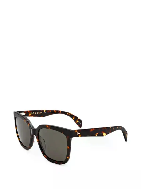 Rag & Bone Tortoiseshell-effect Square-frame Sunglasses