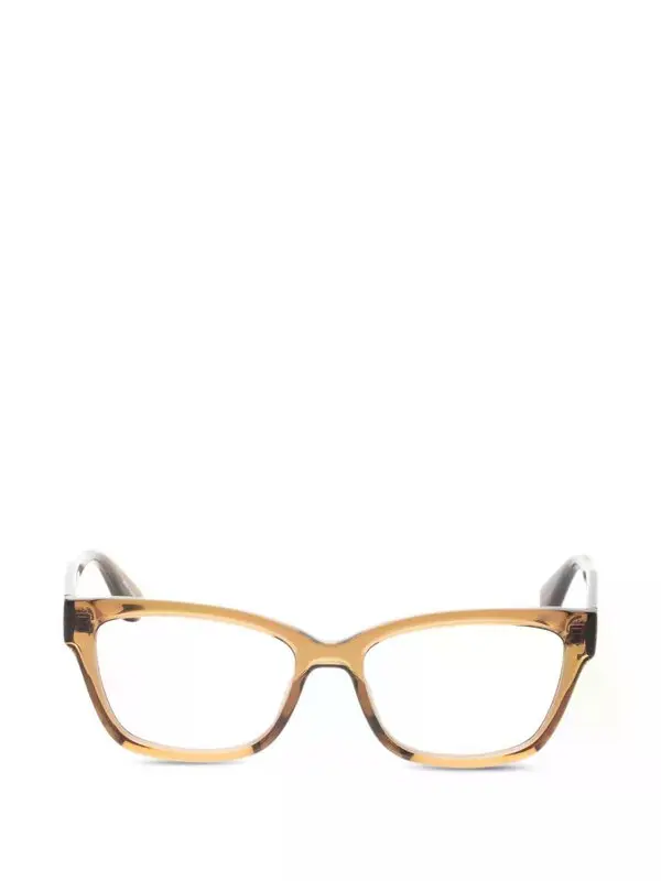 Longchamp Logo-detail Square-frame Glasses - Brown