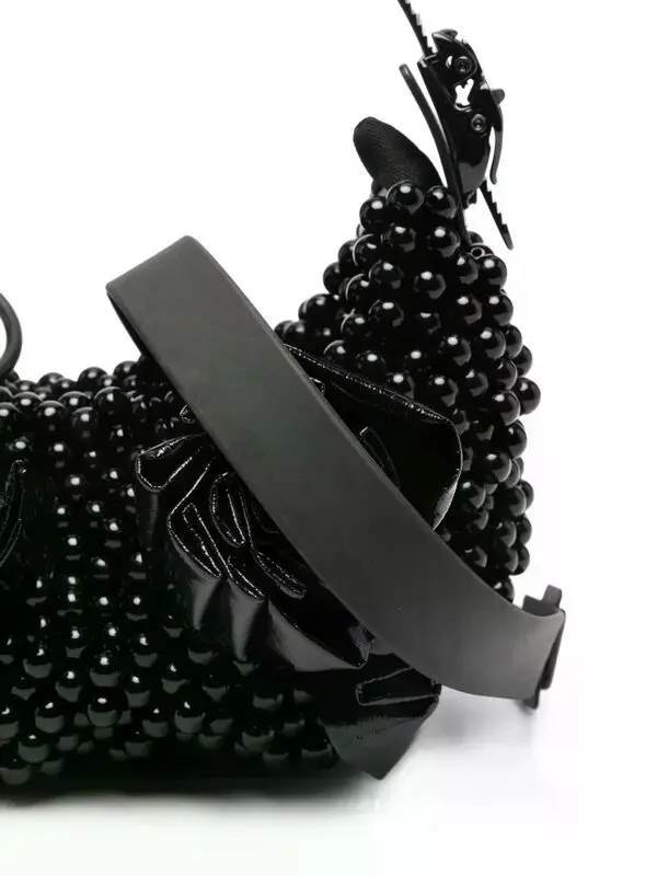 INNERRAUM Floral Appliqué Beaded Mini Bag
