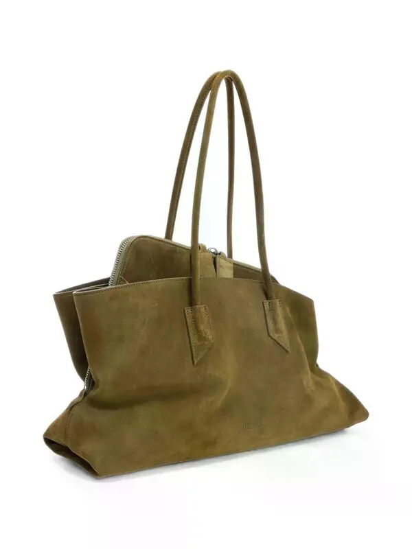 Attico La Passeggiata Medium Calf Suede Shoulder Bag