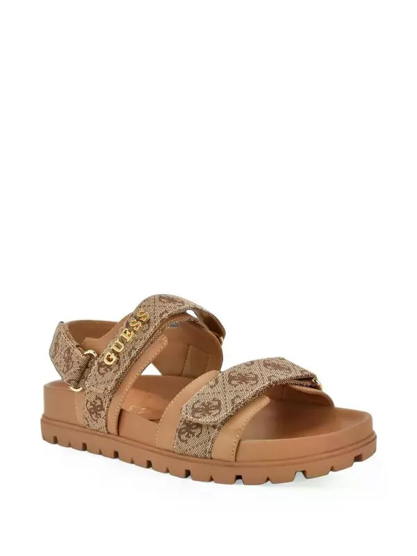 Guess Florizy2 Monogram-print Touch-strap Sandals