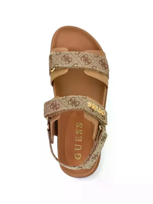 Guess Florizy2 Monogram-print Touch-strap Sandals