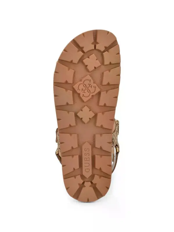 Guess Florizy2 Monogram-print Touch-strap Sandals