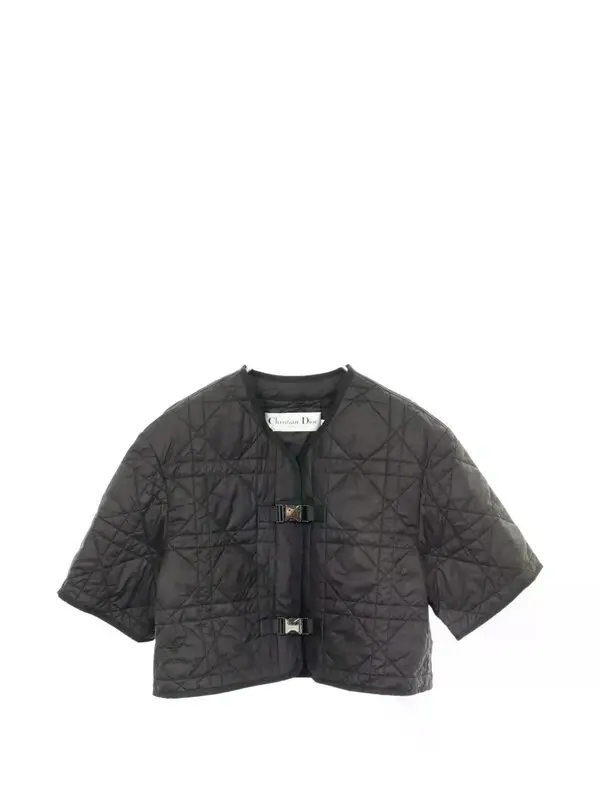 Dior 2010s Macro Cannage Quilted Jacket - Black