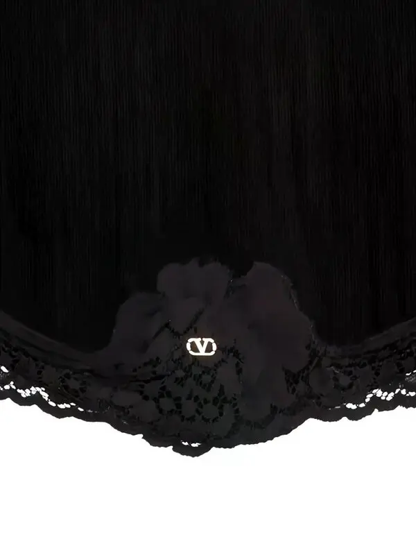 Valentino Garavani Vlogo Lace-trim Scarf