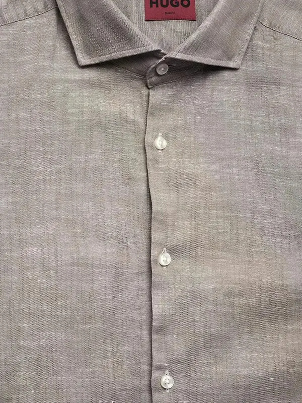 BOSS Slim-fit Shirt In Cotton And Linen