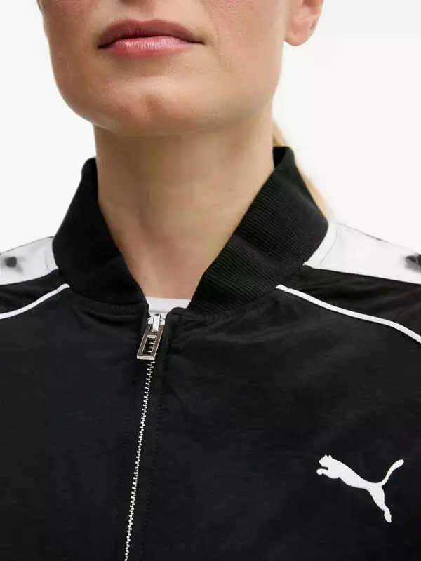 PUMA T7 Logo-embroidered Bomber Jacket