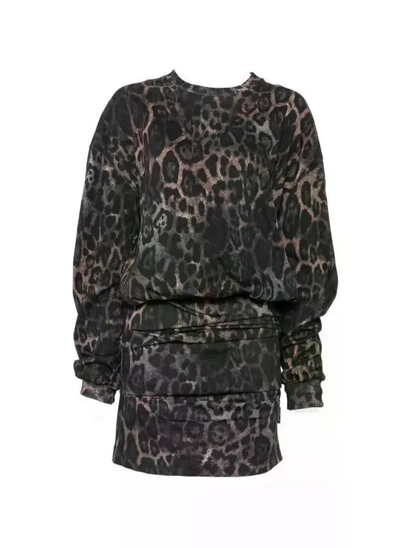 Just Cavalli Leopard-print Mini Dress - Black