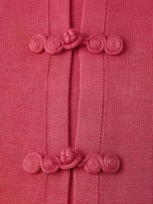 Shanghai Tang Silk Frog Fastening Cardigan
