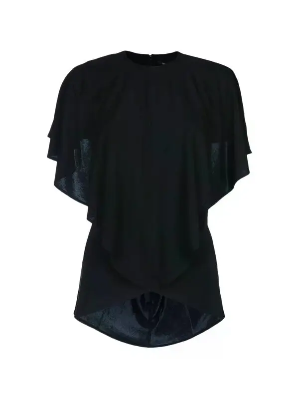 Jacquemus The Pisco Fluid Cape Top - Black
