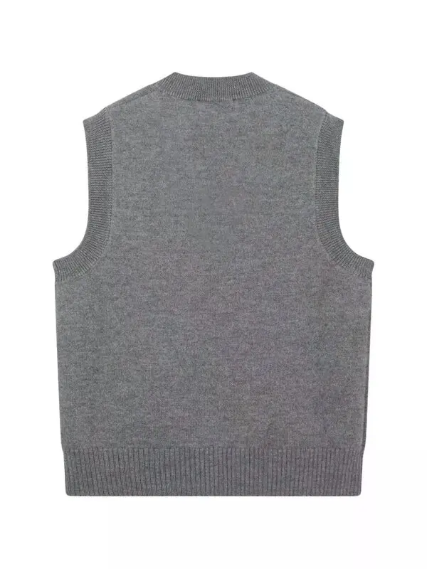 AMI Paris De Coeur Sleeveless Sweater - Grey