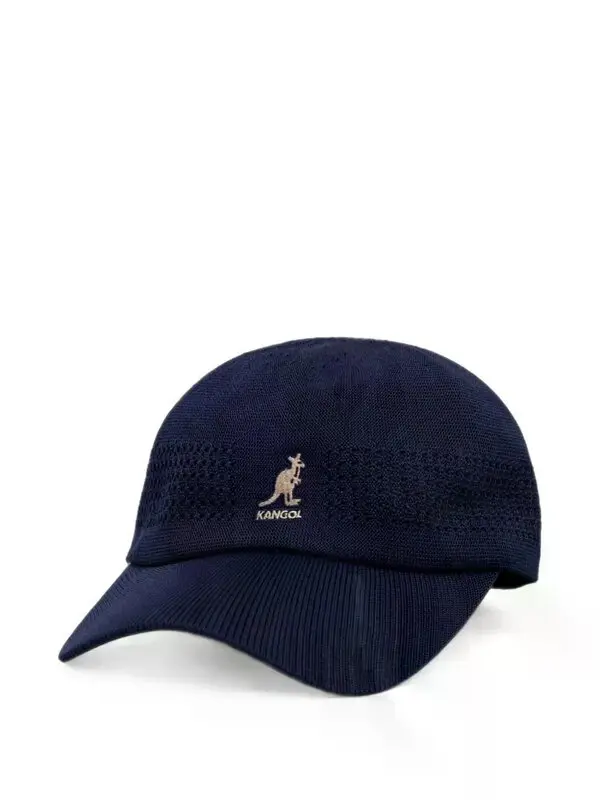 KANGOL Logo-embroidered Mesh-knit Baseball Cap - Blue