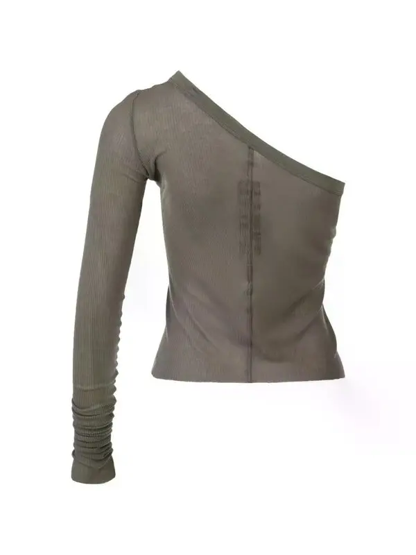 Rick Owens One-shoulder Ribbed-knit Top