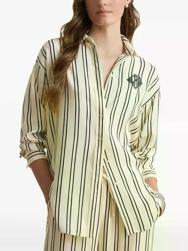 Ralph Lauren Striped Embroidered-logo Shirt
