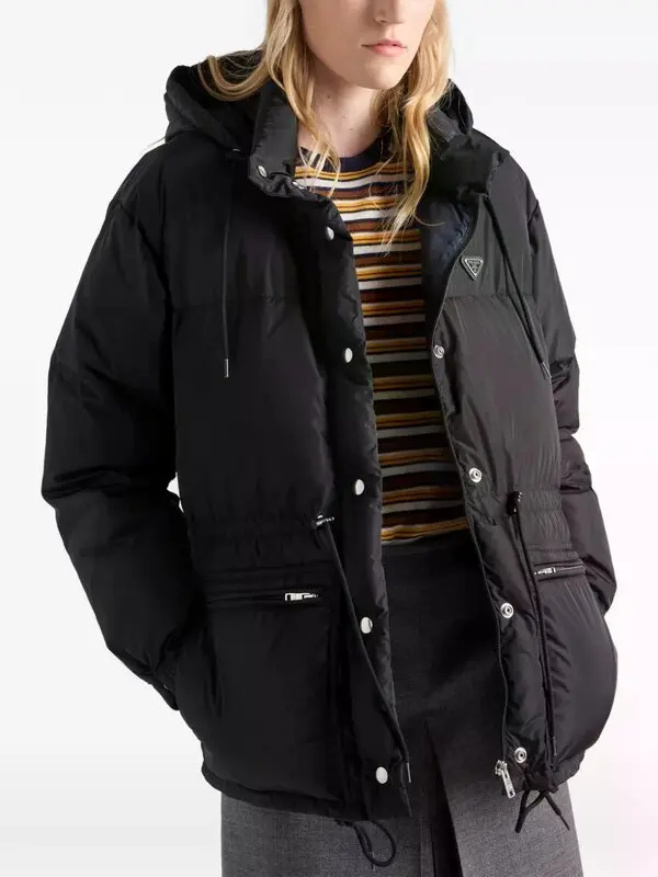 Prada Re-nylon Down Jacket With Hood