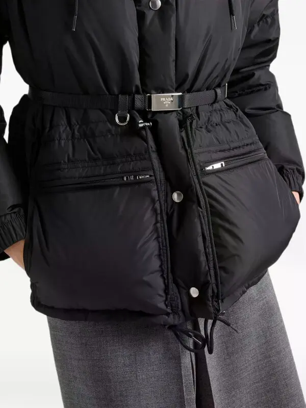 Prada Re-nylon Down Jacket With Hood