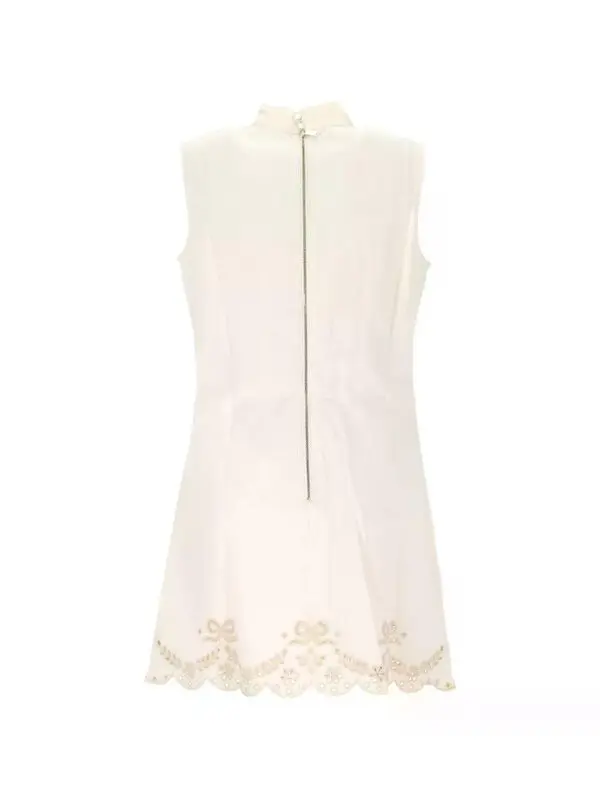 SELF-PORTRAIT Bow Detail Broderie-anglaise Mini Dress