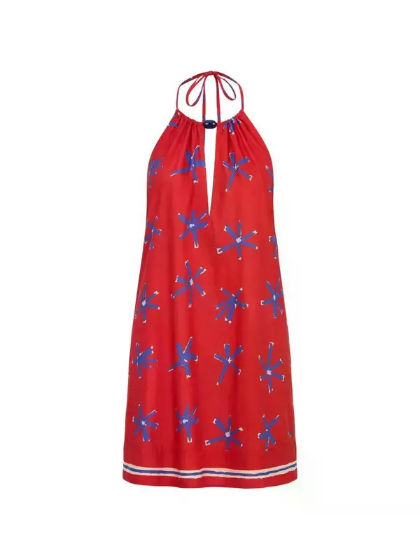 Staud Dani Halterneck Mini Dress