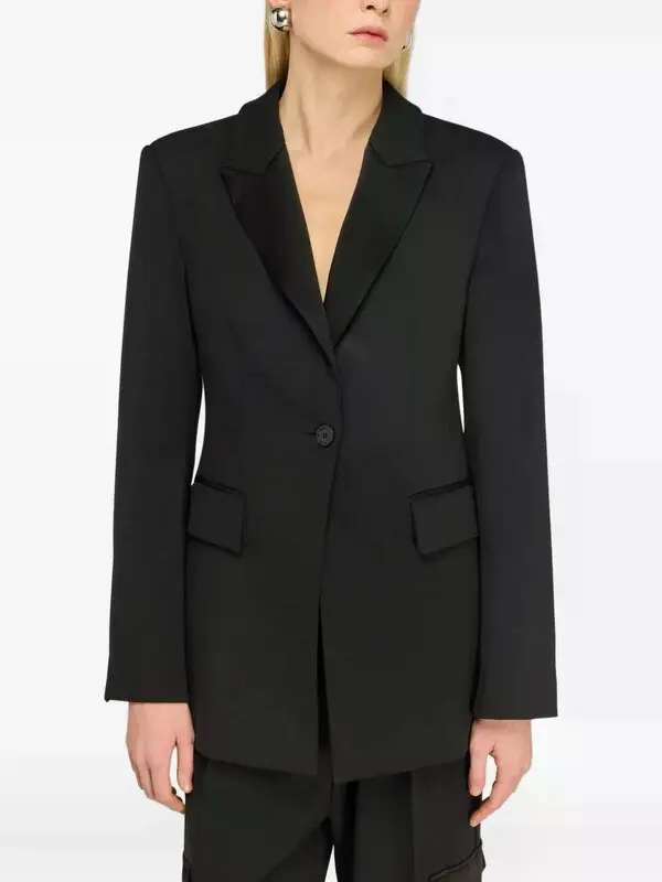 SEMICOUTURE Rachyl Satin-lapel Blazer
