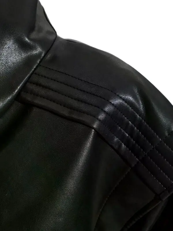 SELF-PORTRAIT Faux-leather Stand-up Collar Jacket