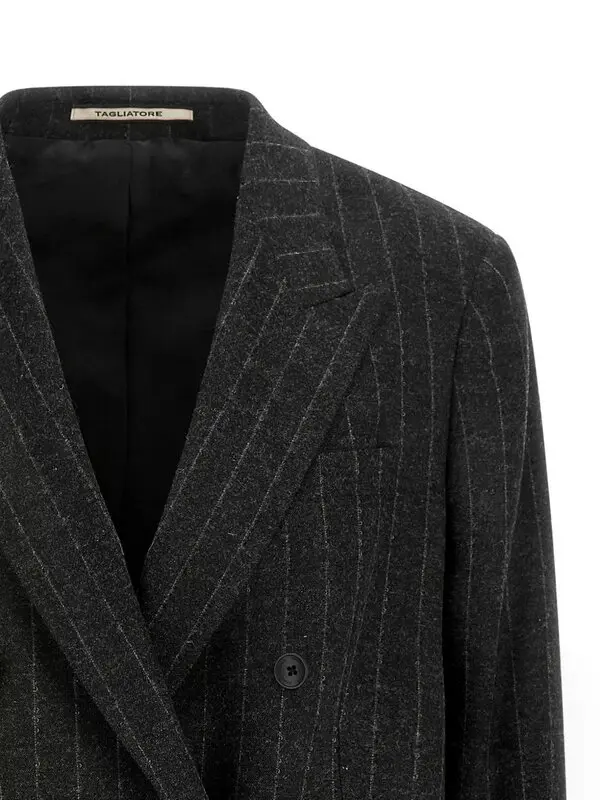 Tagliatore Jasmine Double-breasted Pinstripe Suit Jacket