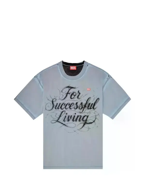 DIESEL® T-shirt With For Successful Living Print - Grey