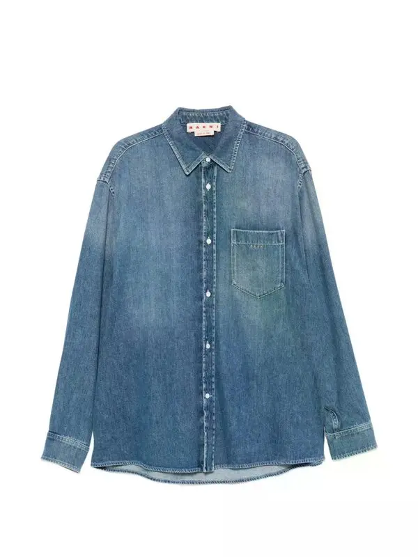 Marni Spread-collar Chest-pocket Shirt