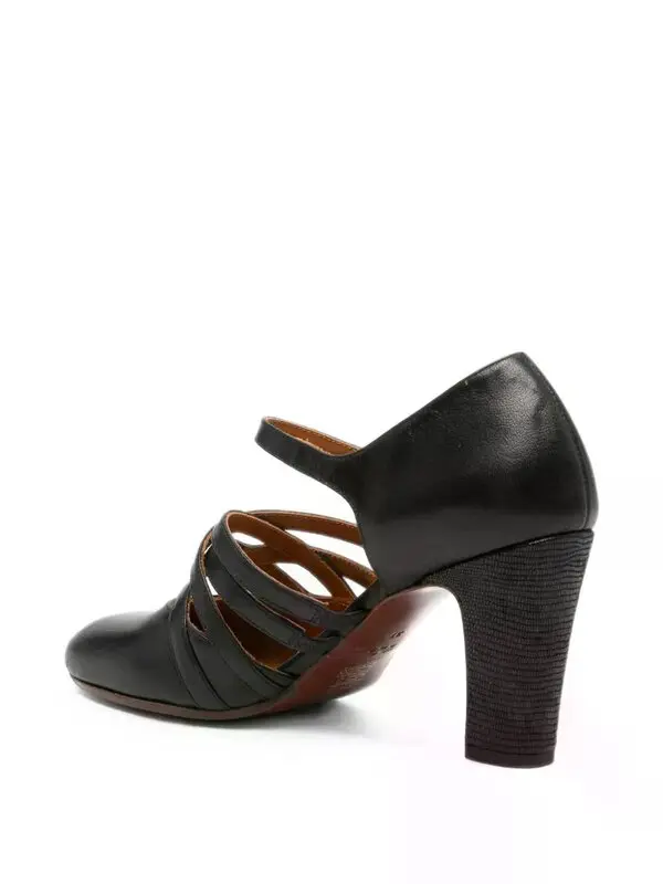 Chie Mihara Strappy Leather Heeled Pumps