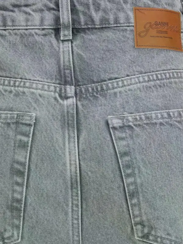 GANNI Logo Patch Belt Loop Jeans