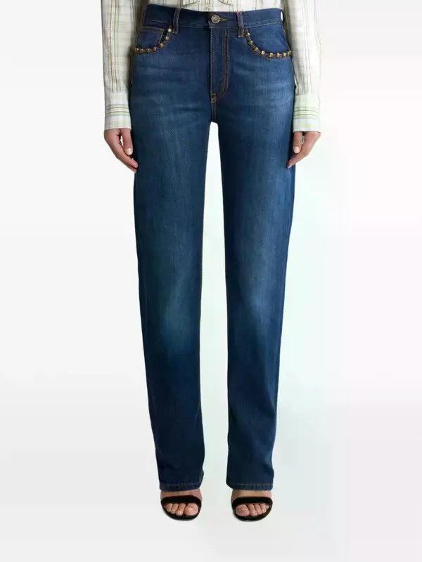 Etro Straight-leg Jeans With Studs