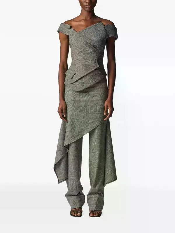 Monse Asymmetric Skirt Overlay Trousers