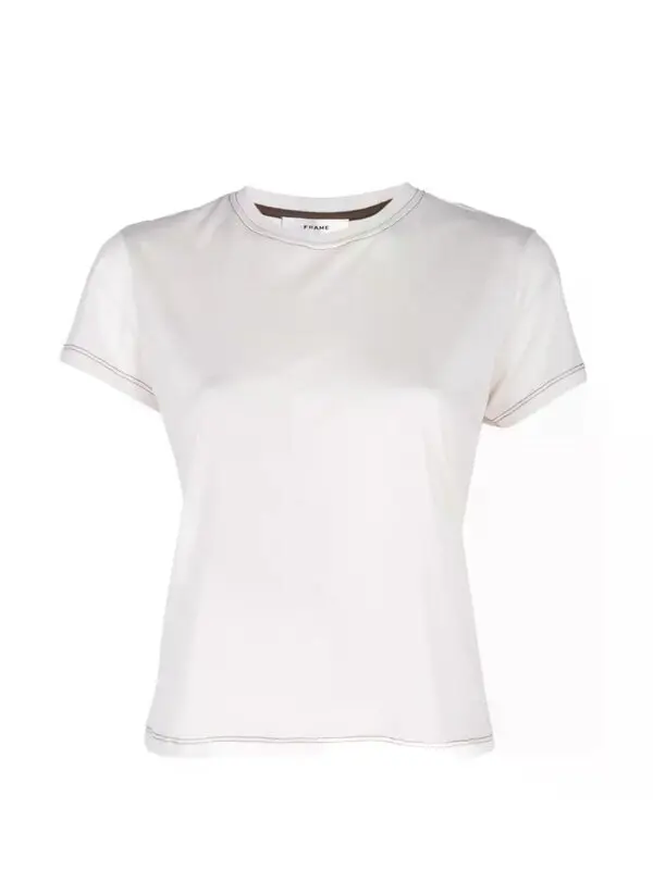 FRAME Contrast-stitch Crew Neck T-shirt