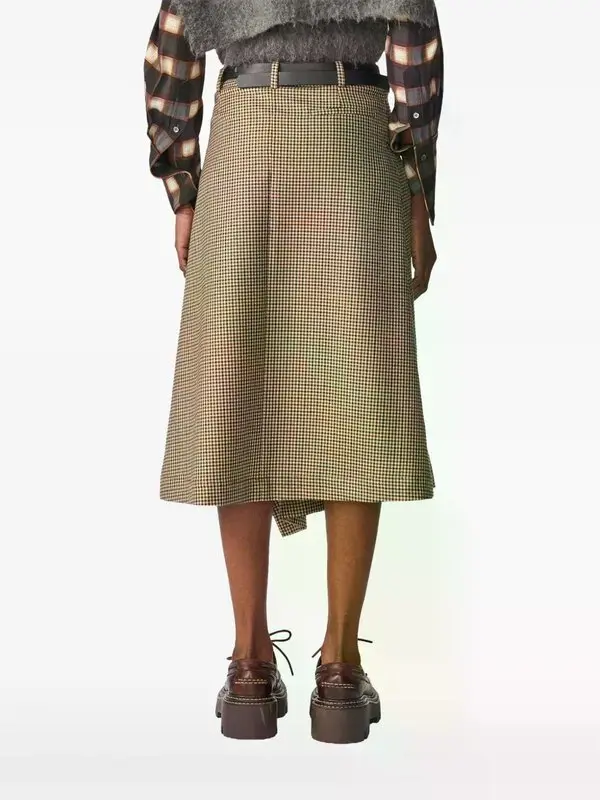 Monse Pleated Wrap Midi Skirt