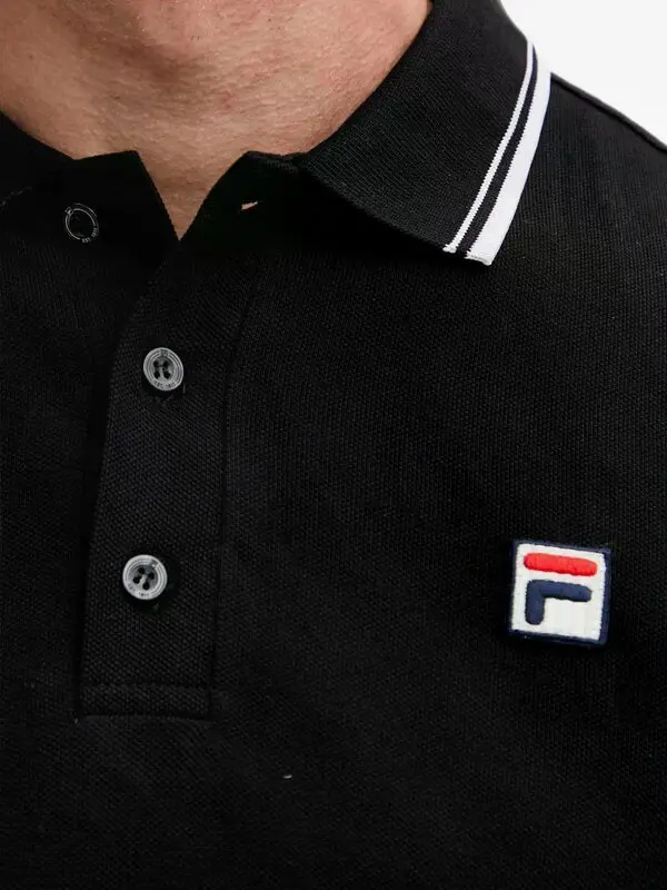 FILA Biella Logo-patch Long-sleeve Polo Shirt
