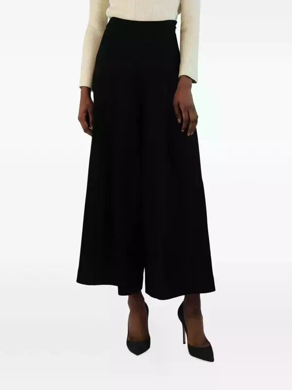 EMILIA WICKSTEAD Wool Crepe Wide-leg Culotte Trousers