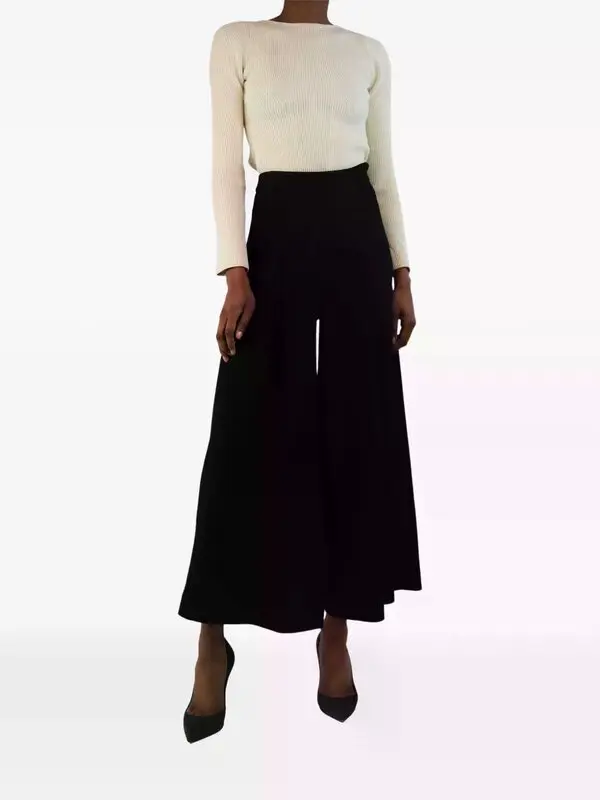 EMILIA WICKSTEAD Wool Crepe Wide-leg Culotte Trousers