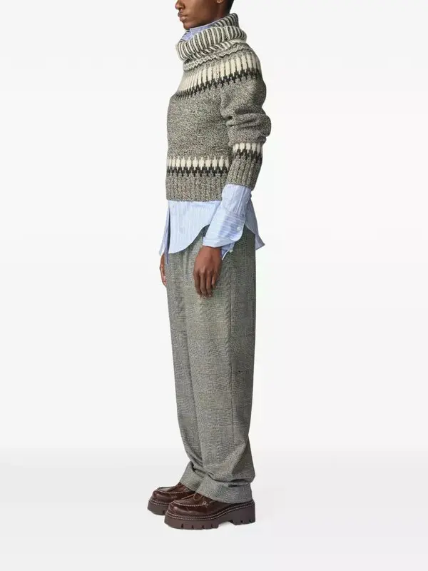 Monse Fair Isle Turtleneck Sweater