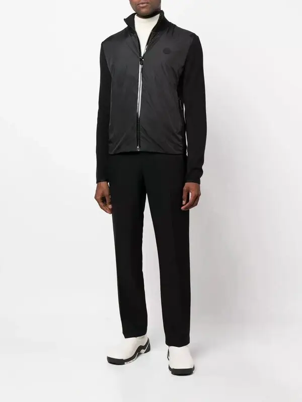 Moncler Logo-patch Knitted Cardigan - Black