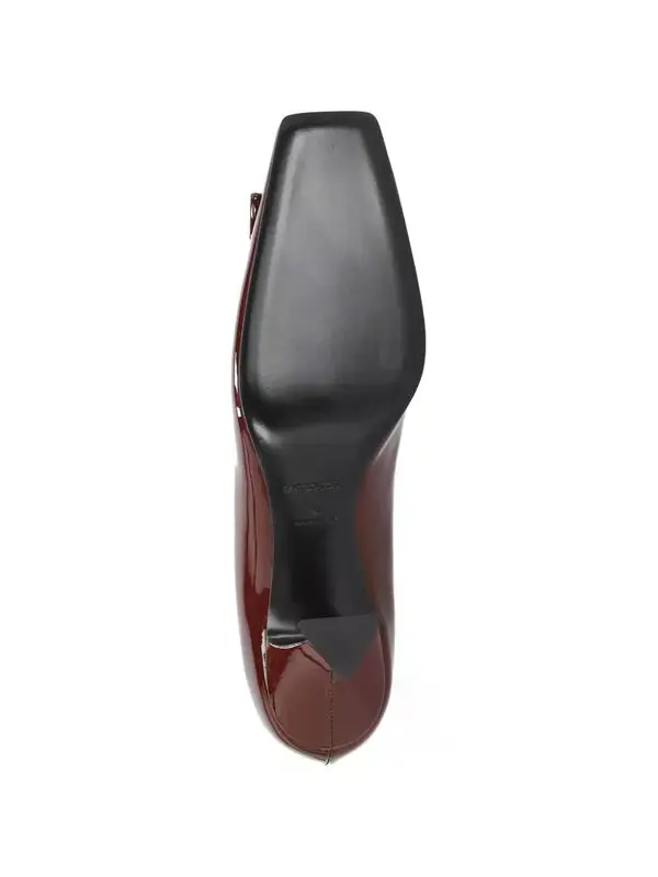 SERGIO ROSSI Buckle-detail Square-toe Pumps - Red