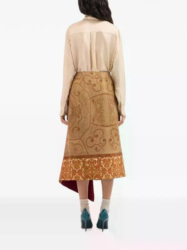 PIERRE-LOUIS MASCIA Paisley-motif Wrap Skirt
