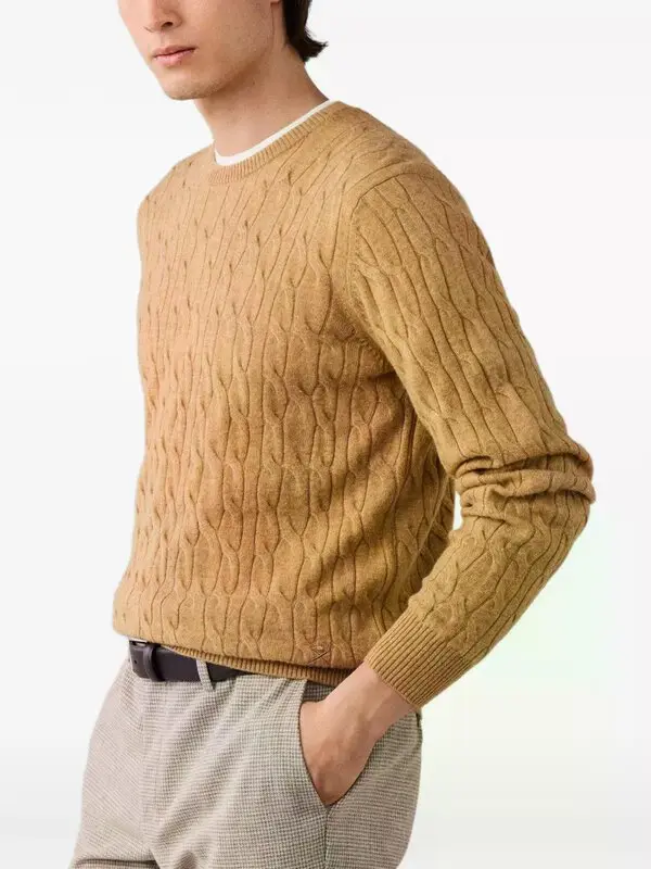 HACKETT LONDON Cable-knit Lambswool Knit